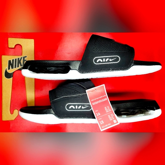 Nike | Shoes | Nike Air Max Cirro Slide Sandals Black White Metallic ...